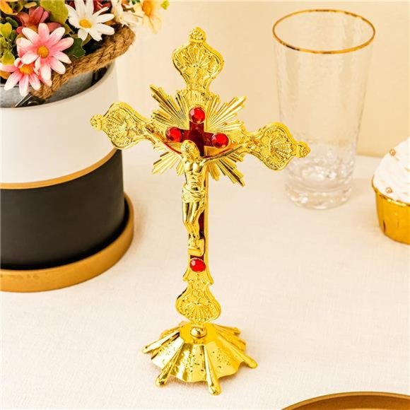Accents | Metal Jesus Crucifix Table Cross For Jews Catholic Table ...